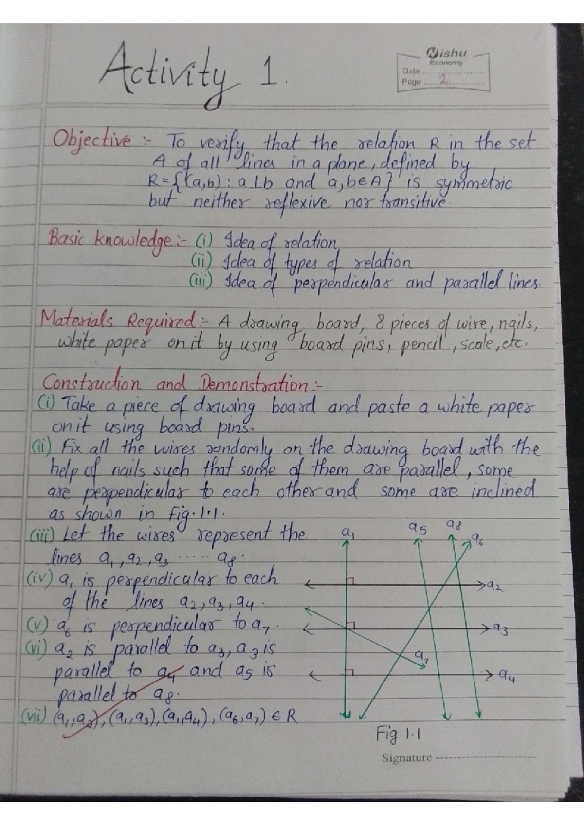 Maths Activity: Exploring Relations and Continuity in Geometry - Studocu