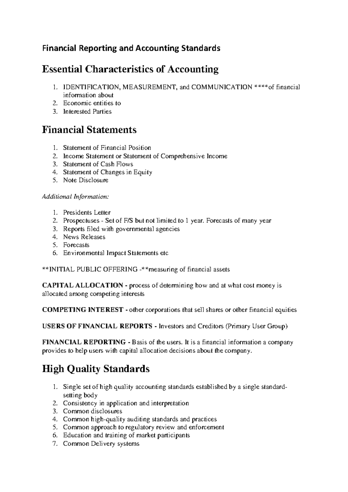 Financial Reporting and Accounting Standards - Overview and Challenges ...