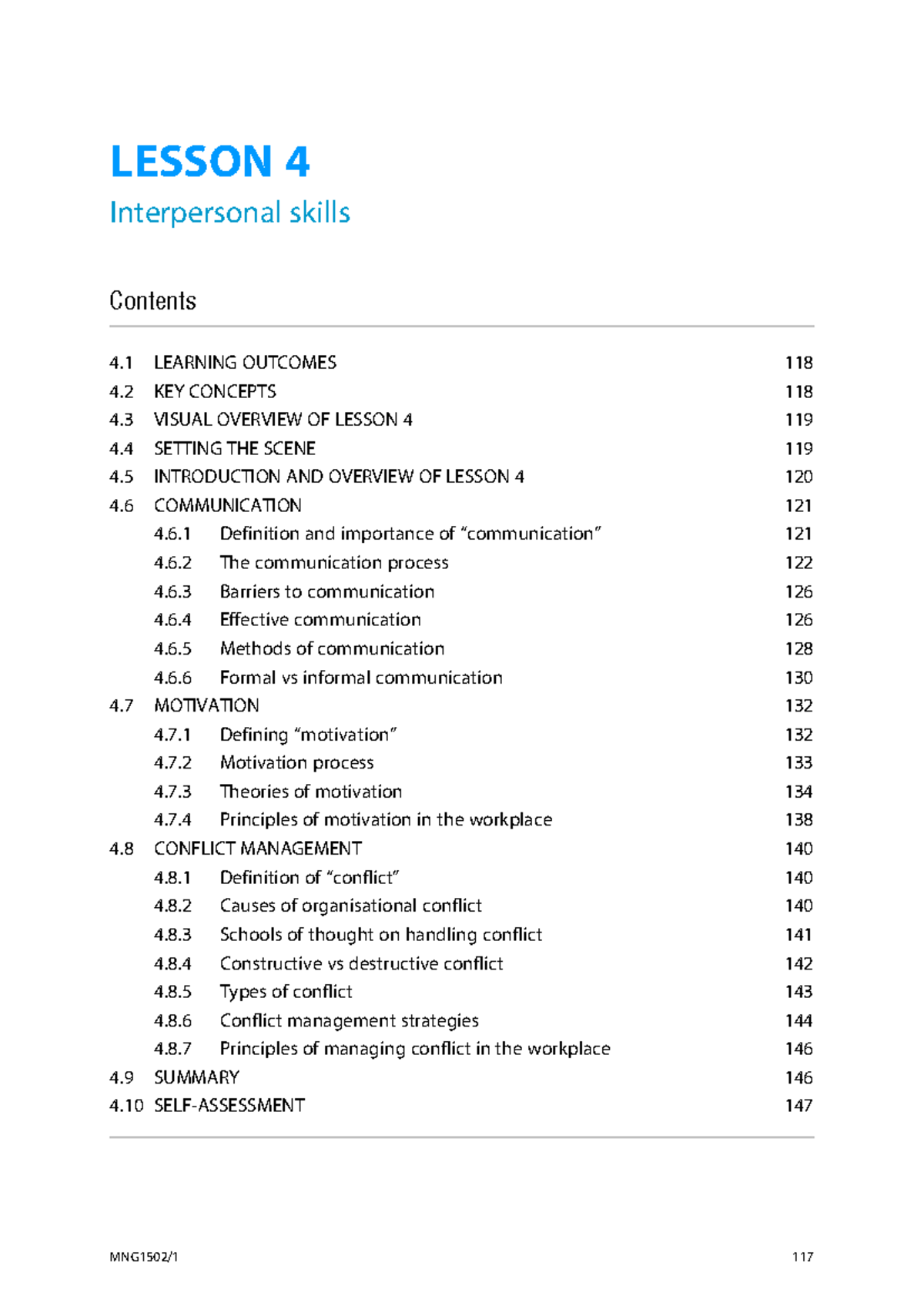 MNG1502/1 Lesson 4: Interpersonal Skills - Studocu