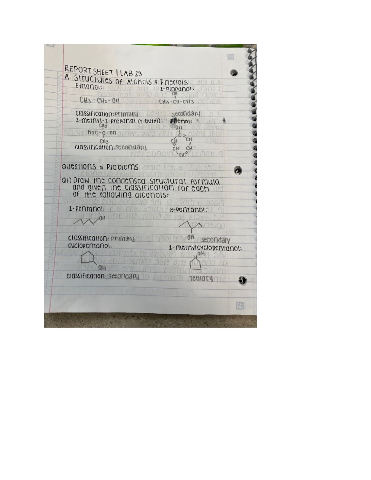 Lab 23: Identifying Alcohols & Phenols Through Tests & Observations ...