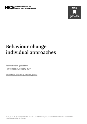 Behaviour Change Wheel Michie et al 2011 - Implementation Science The ...