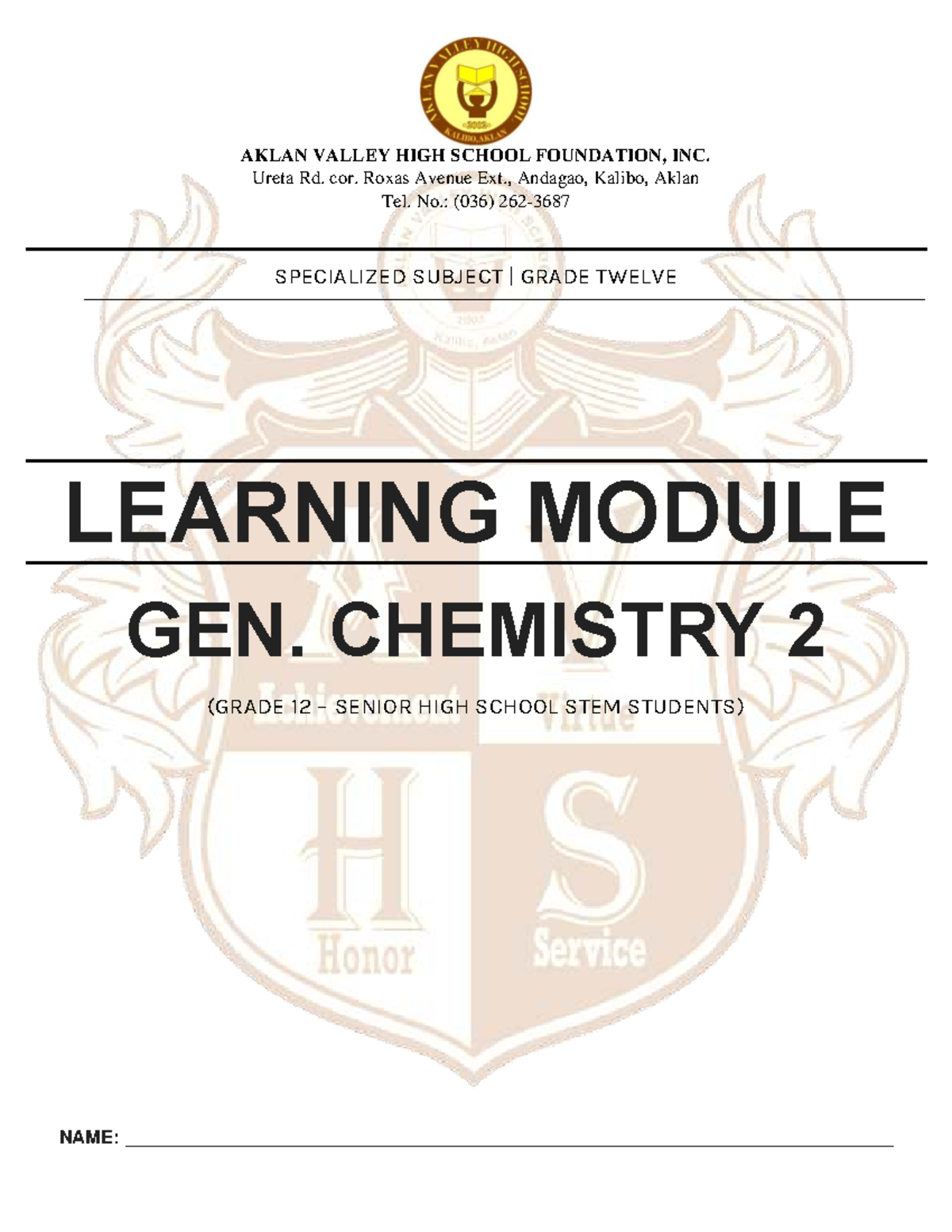 GC2 (2024-2025) - General Chemistry Learning Module: Kinetic Molecular ...