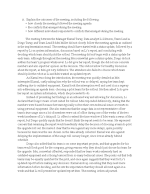 D370 Task 1 - Completed example of Task 1 - D370 Task 1 A. The Clifton ...