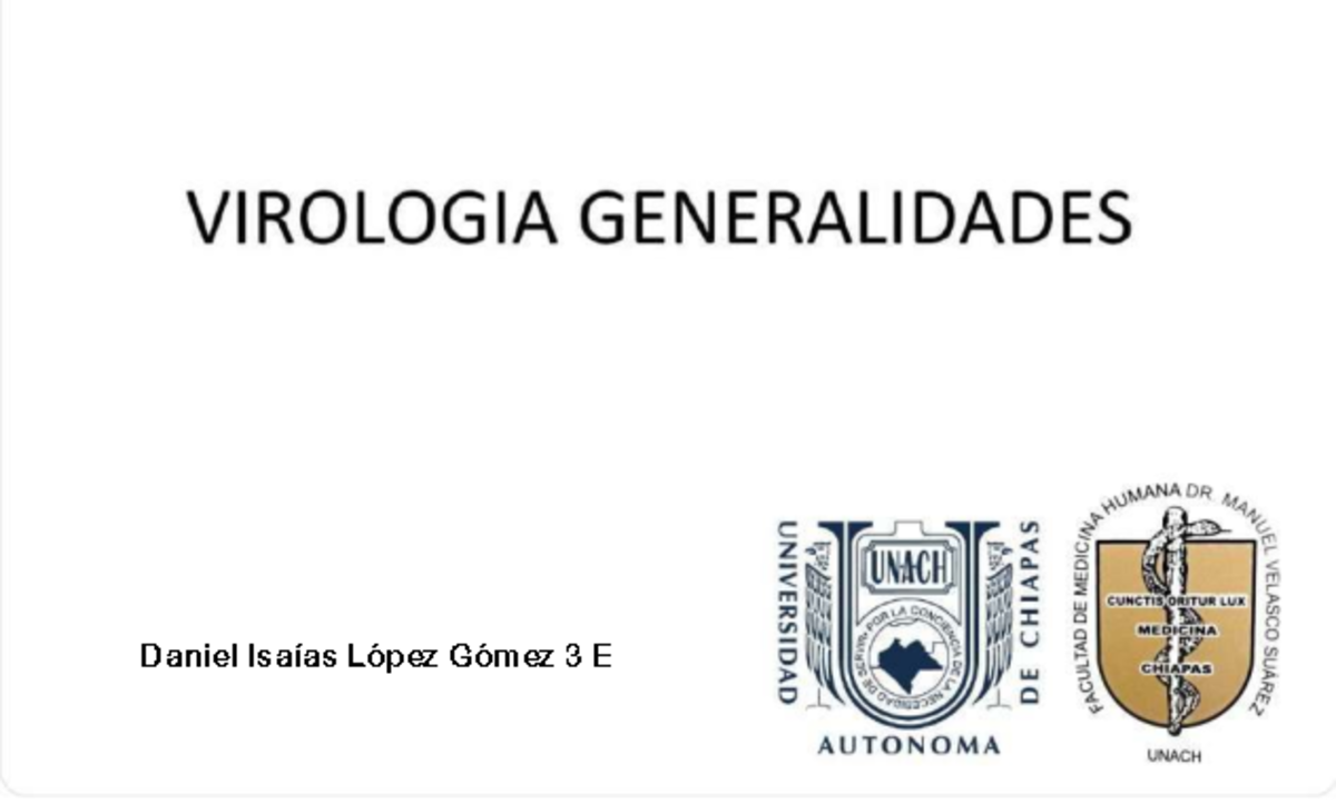 Generalidades de Virología Humana - Dr. Daniel I. López Gómez - 3E ...