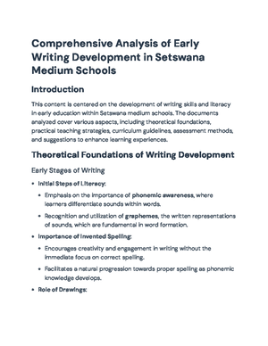 [Solved] create a lesson plan for sepedi grade 3 ka modumo wa tsw ...
