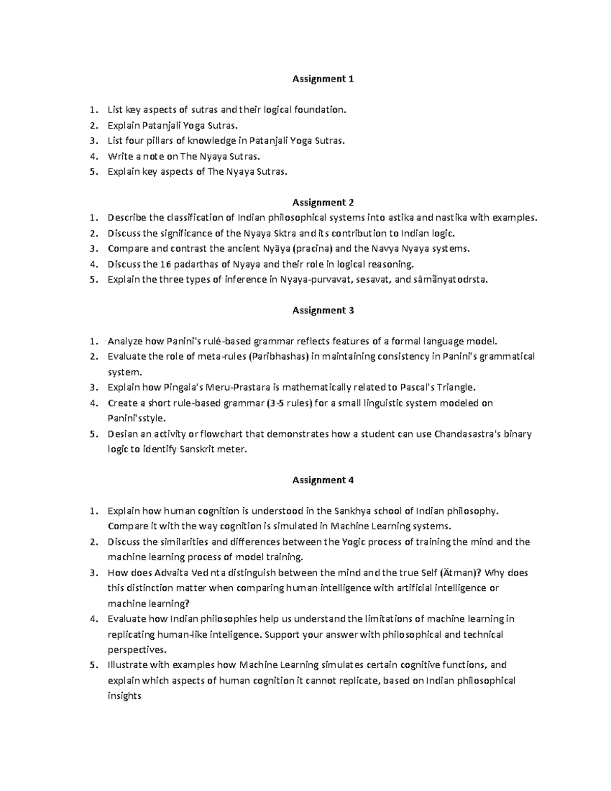 IKS Assignments: Key Concepts in Indian Philosophy and Logic - Studocu