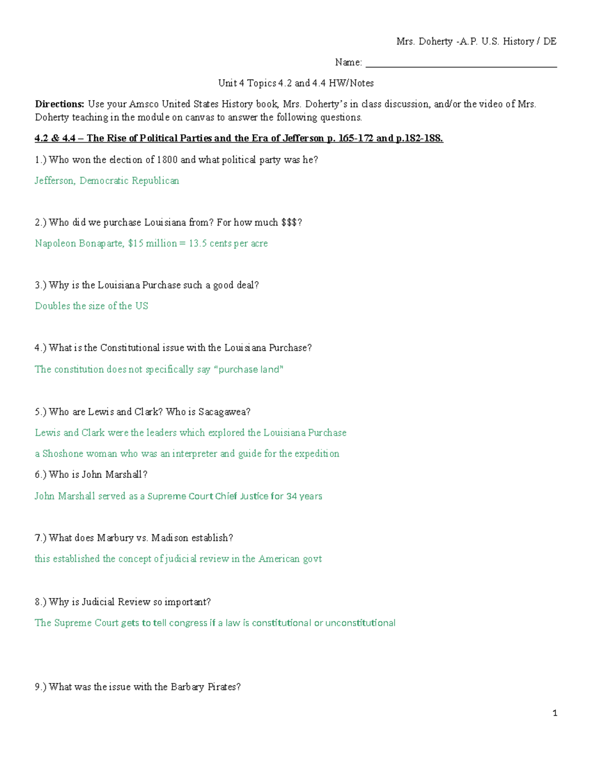 U.S. History DE Unit 4: Topics 4.2 & 4.4 Homework Notes - Studocu