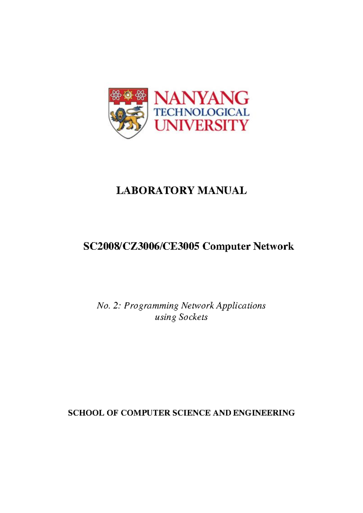 Lab 2 Manual: Programming Network Applications with Sockets (CS Lab ...
