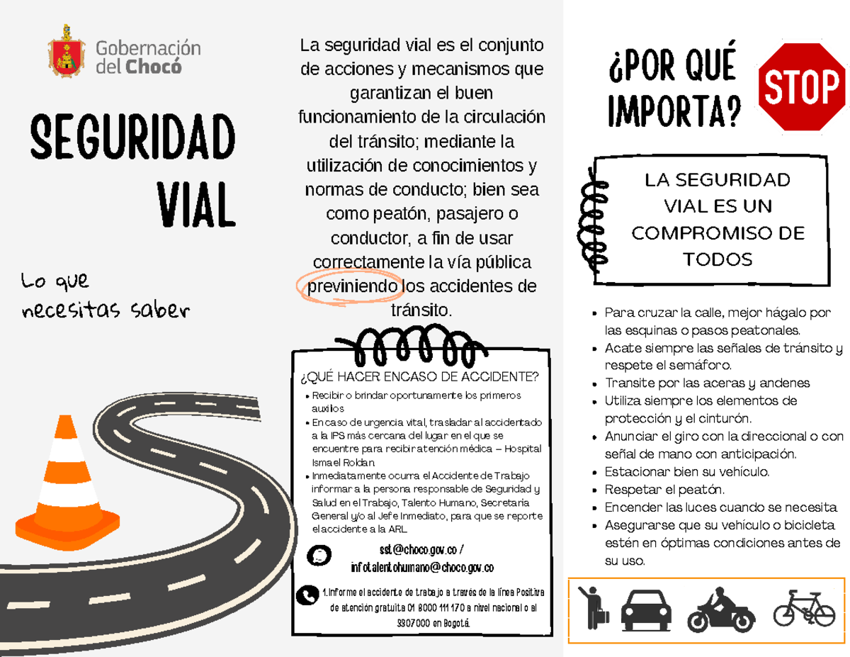 5.Folleto PESV - Compromisos y Normas de Seguridad Vial - Studocu