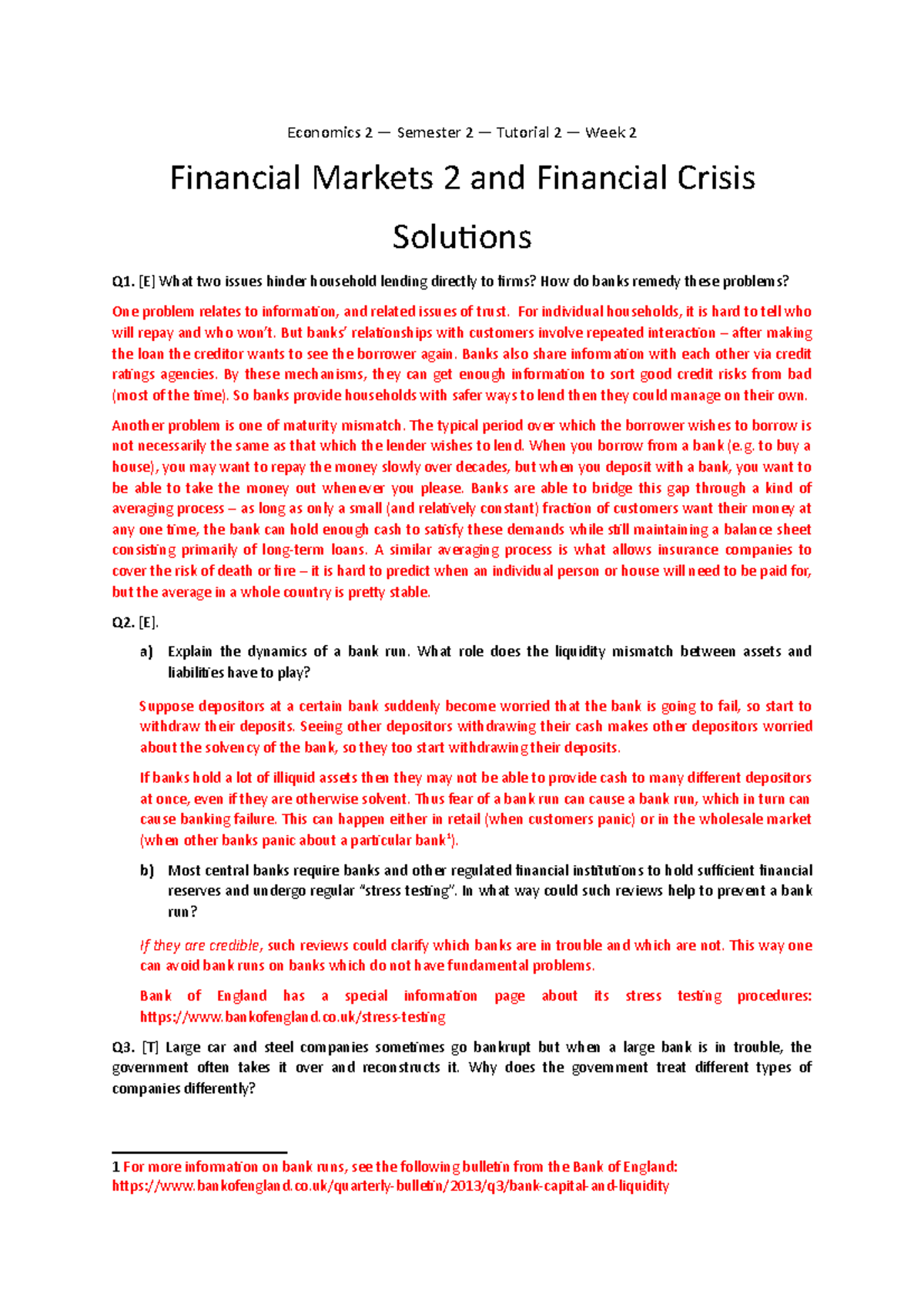 Tutorial 2 - Economics 2 - Macro - Solutions - Economics 2 — Semester 2 ...