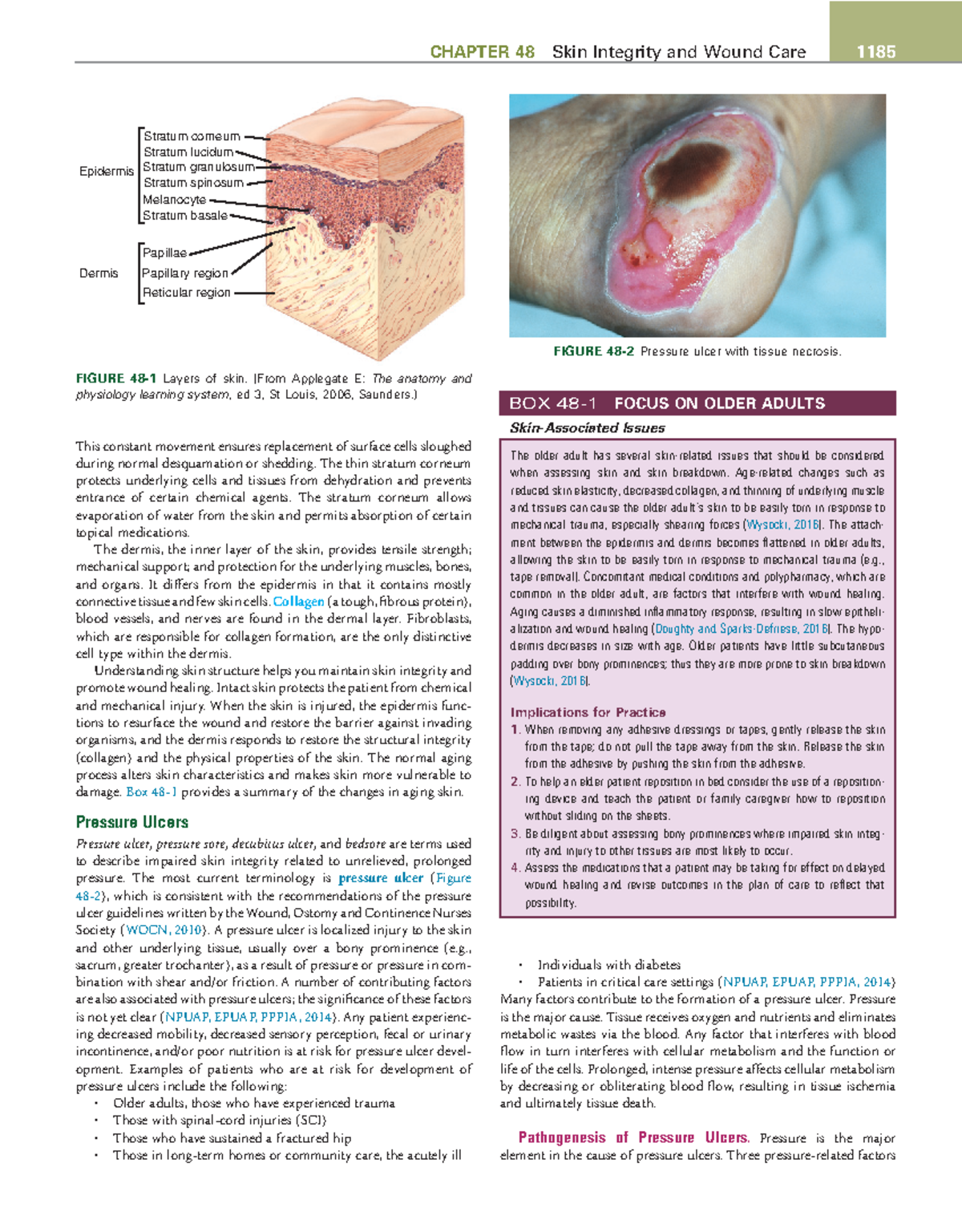 NUR 221 Fundamentals of Nursing: Skin Integrity & Wound Care Notes ...