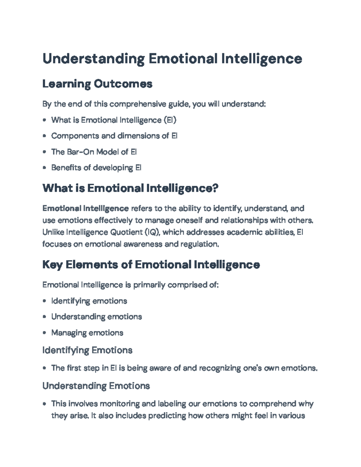 Understanding Emotional Intelligence: Key Components and Benefits ...