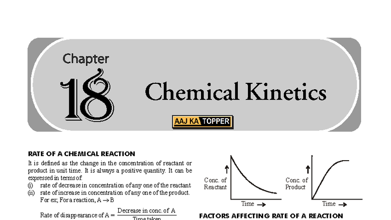 Chemical Kinetics 431 - Comprehensive Study Notes on Reaction Rates ...
