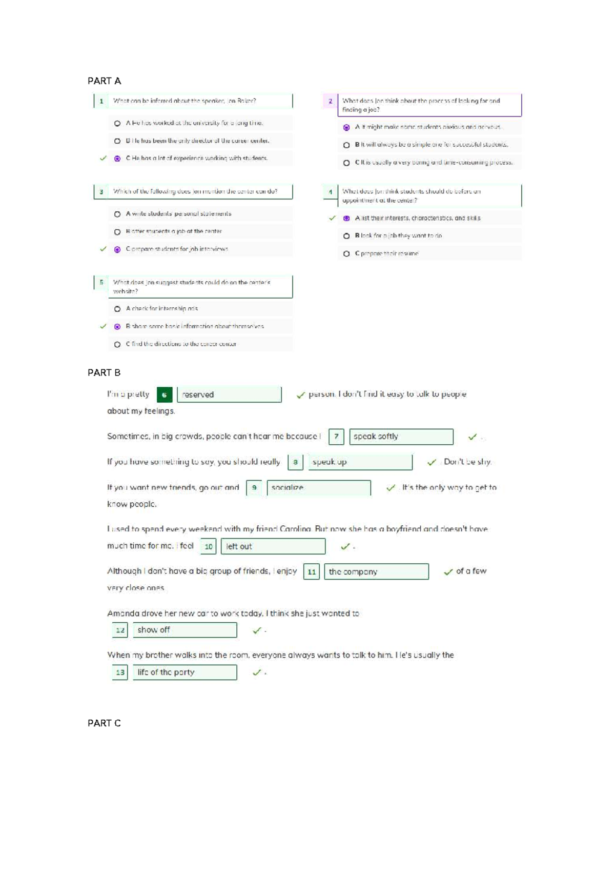 PT 3 - English 5 - Progress Test 3: Speaker Insights & Job Search - Studocu