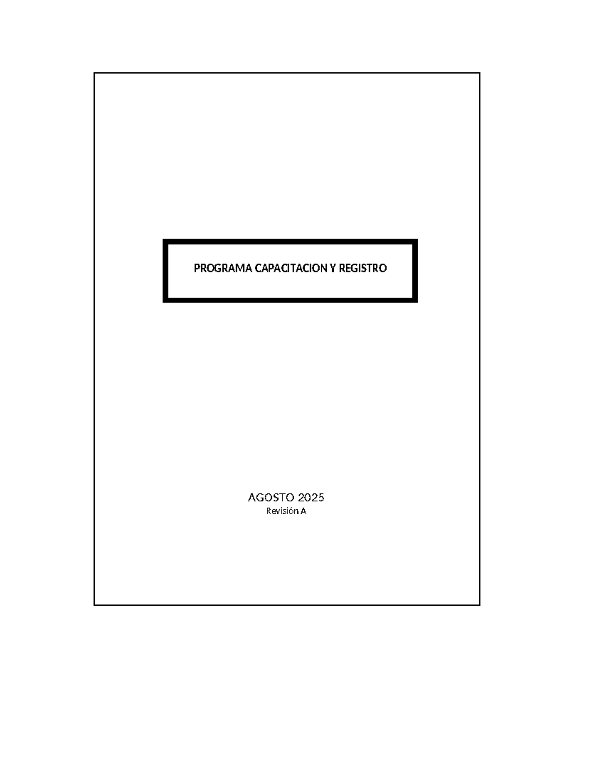 Programa de Capacitación y Registro - Prevención de Riesgos 2025 - Studocu