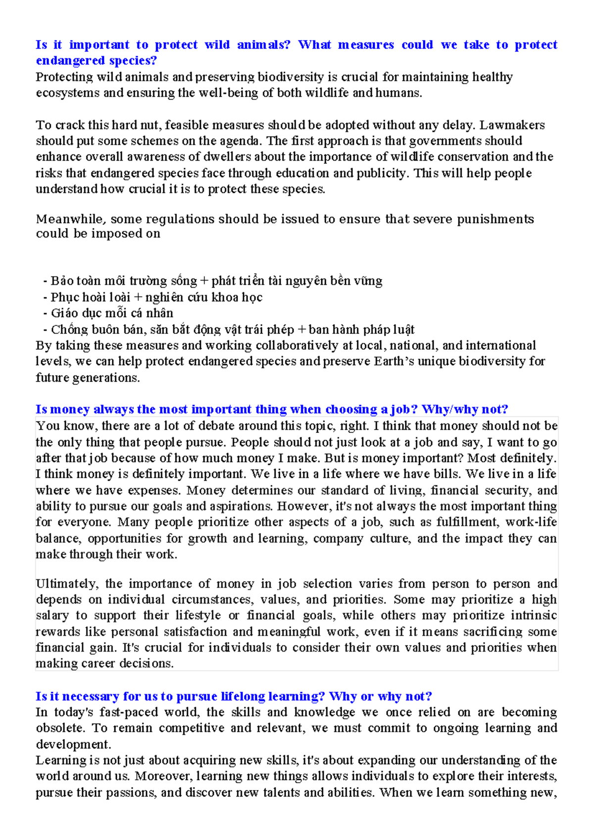 Protecting Endangered Species: Importance & Measures - Speaking HKII 12 ...