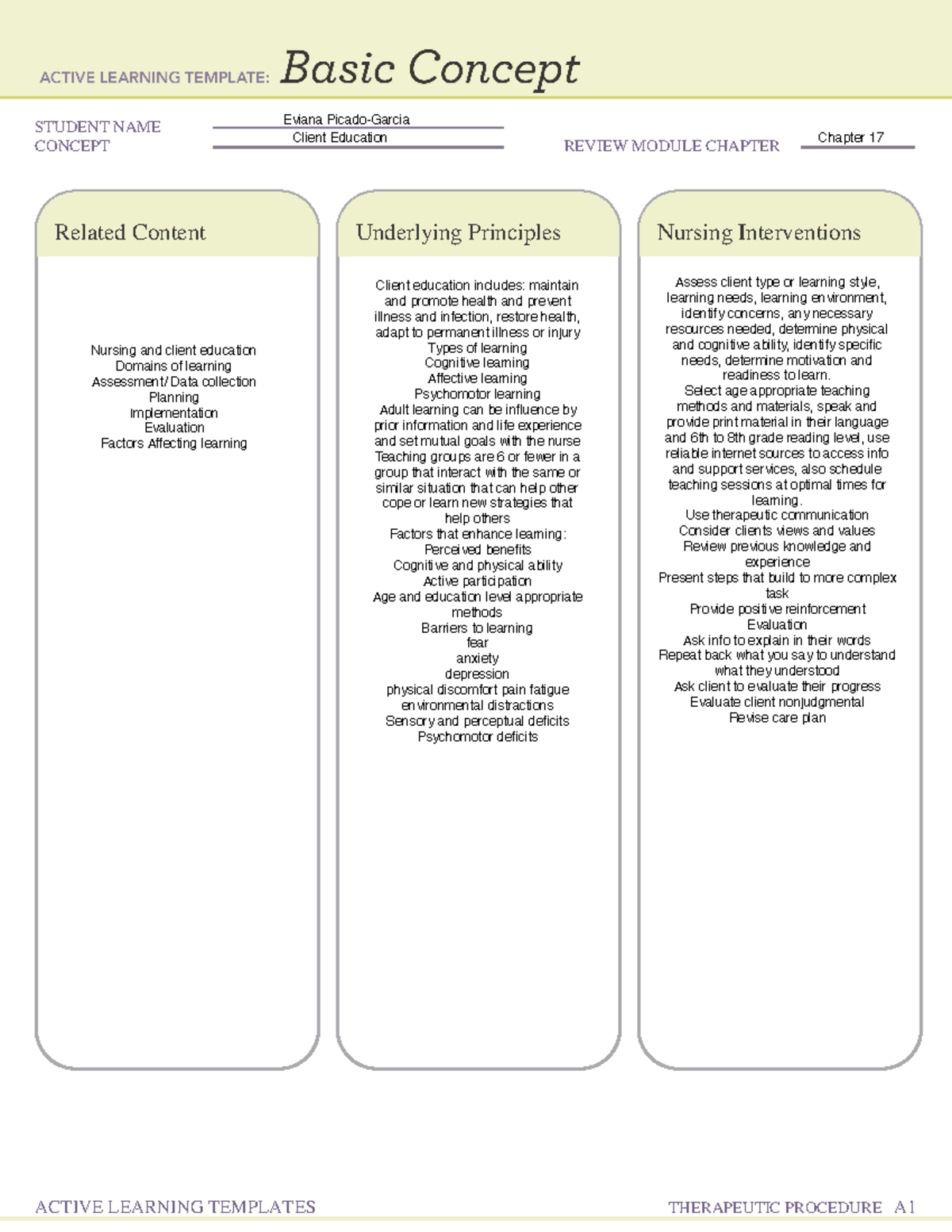 Chapter 17 Basic Concept form copy - HCMA 111-L - STUDENT NAME CONCEPT ...