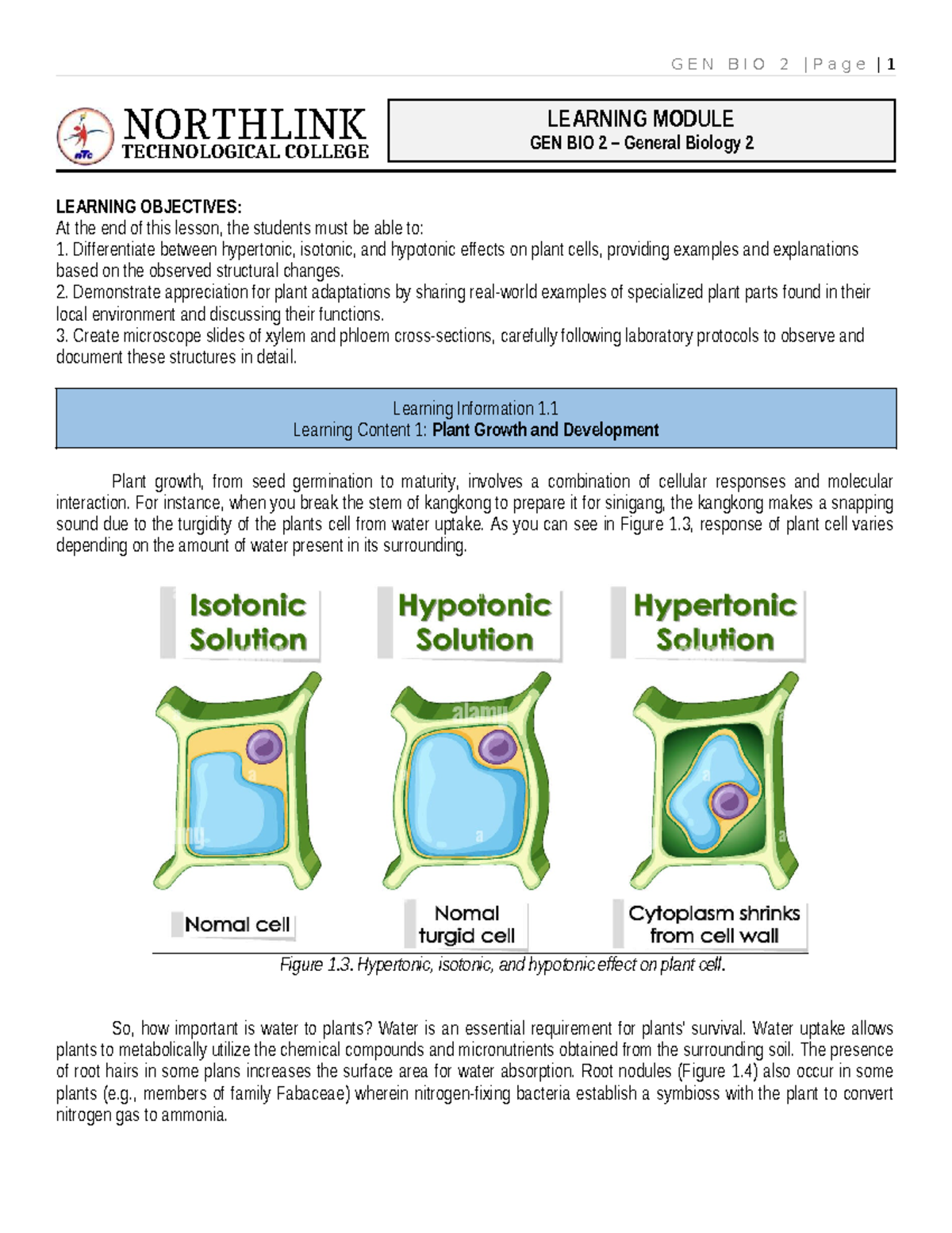 GEN BIO 2 Learning Module: Plant and Animal Systems Overview - Studocu