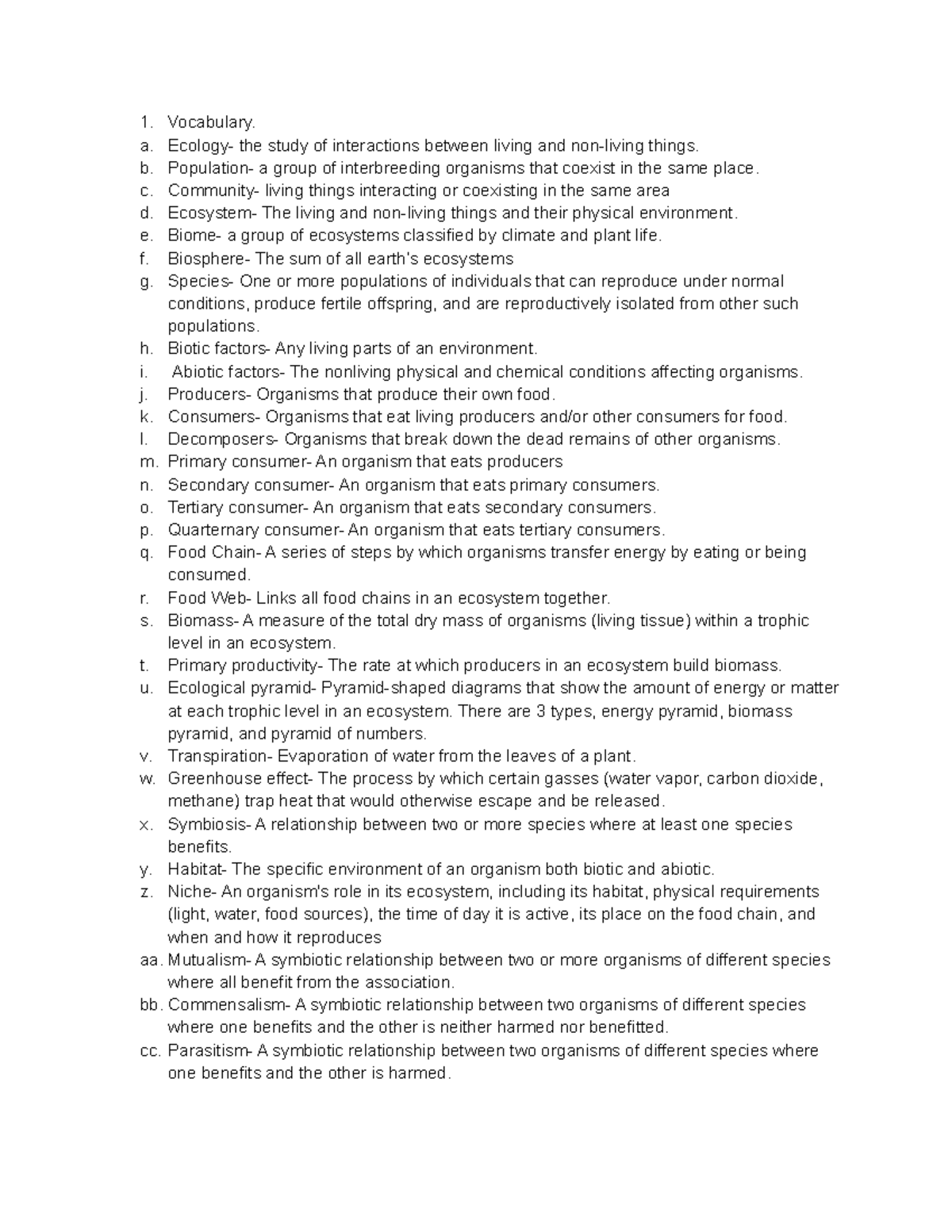 Study Guide 3: Key Concepts from Module 3 of Exploring Creation with ...