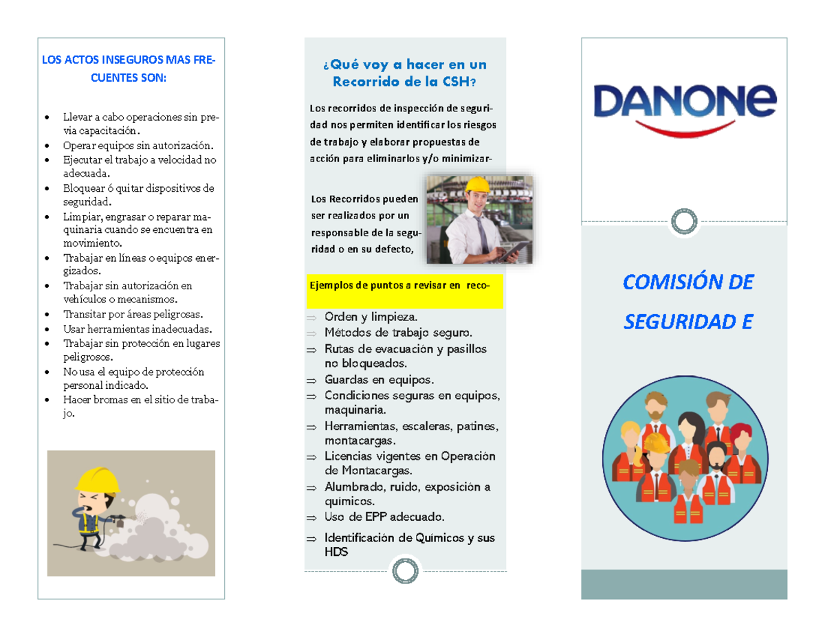 Tríptico NOM-019: Inspección de Seguridad y Prevención de Riesgos - Studocu