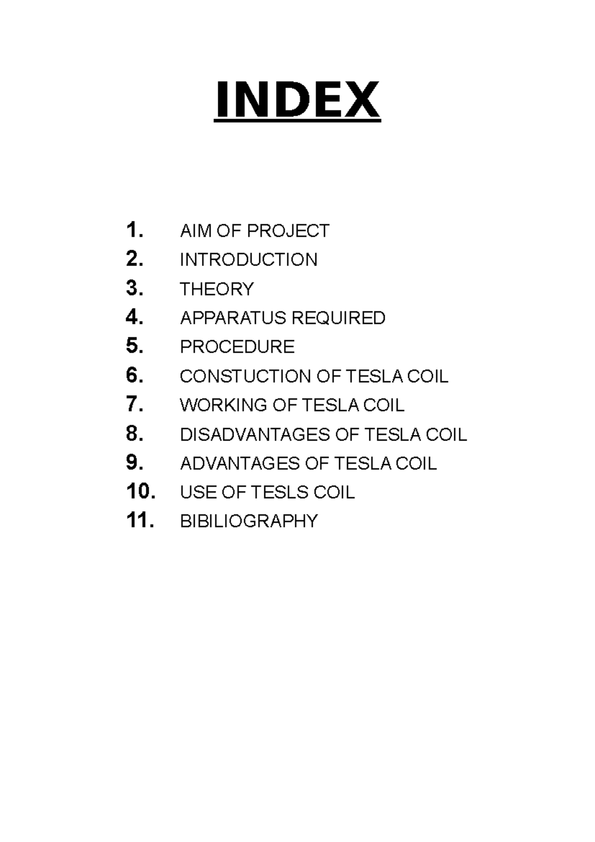 Tesla Coil Project Report for Class 12 Science - Studocu