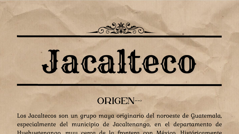 Cultura y Tradiciones de los Jacaltecos - Estudio 20250424 - Studocu