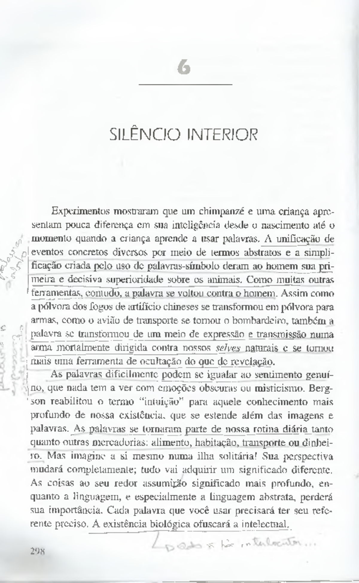 6 SILÊNCIO INTERIOR: A Arte do Silêncio e da Linguagem Egóica - Studocu
