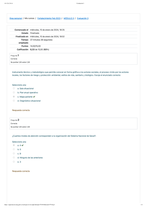 Cuestionario del módulo 5 Sarampion 1 Revisión del intento - Comenzado el miércoles, 24 de abril ...