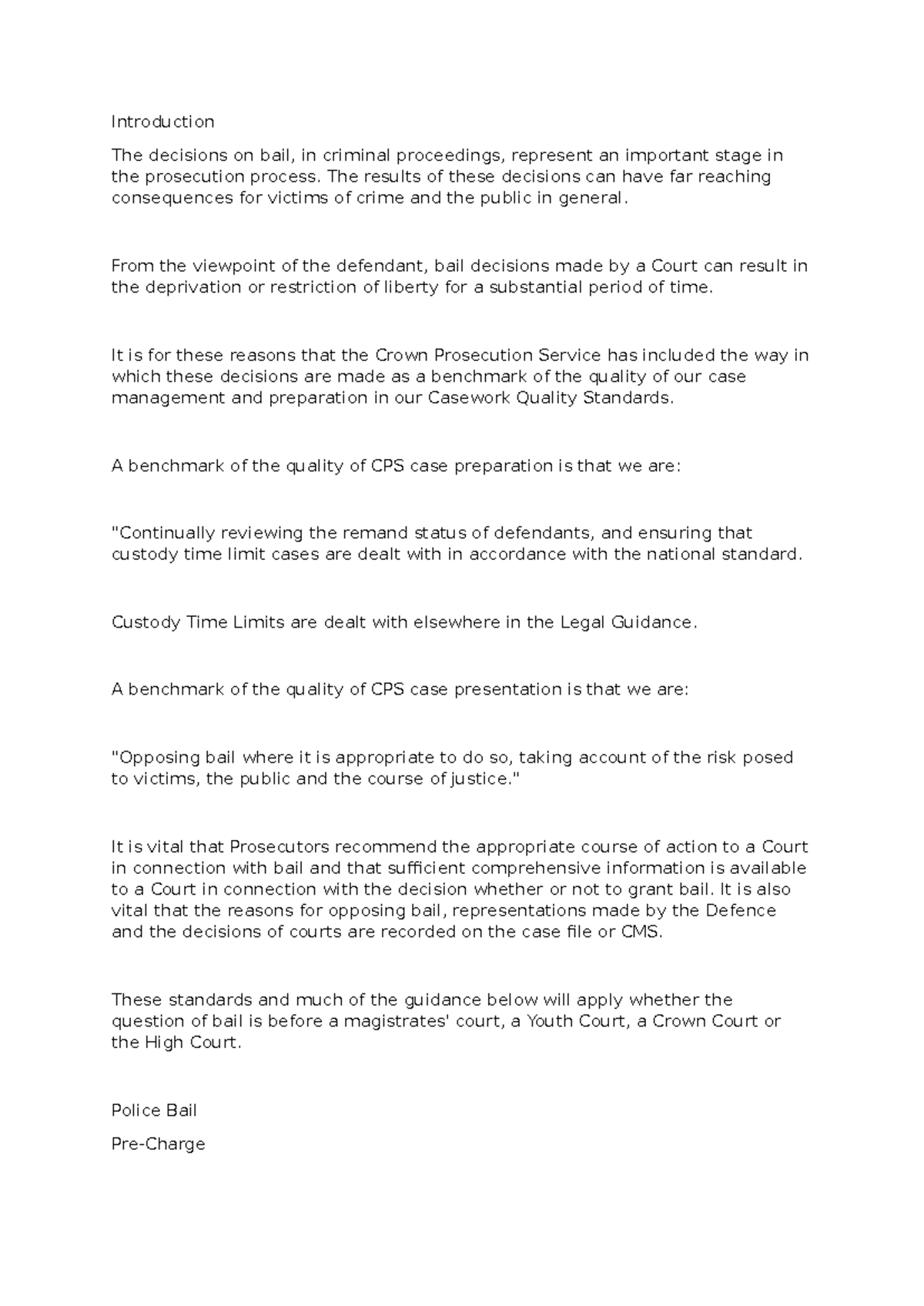 Bail Procedures and Extensions: Guidelines under PACE Regulations ...