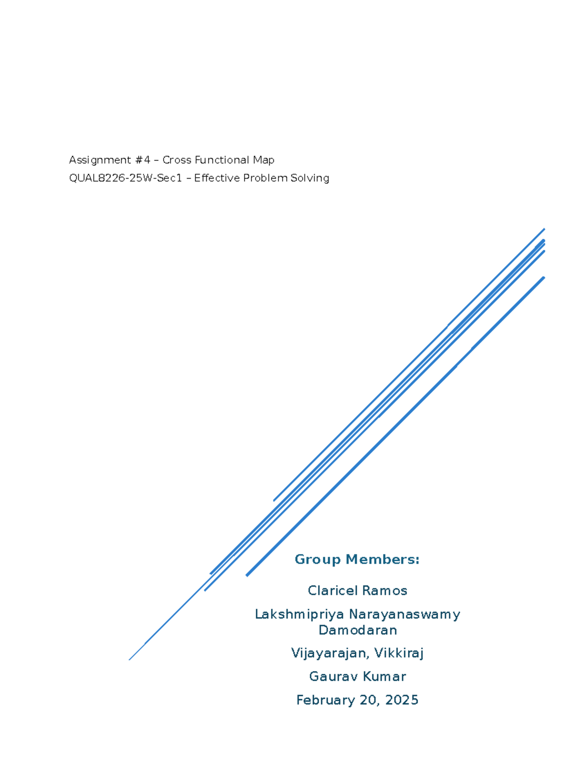 Assignment #4 - Cross Functional Map - Assignment #4 – Cross Functional ...