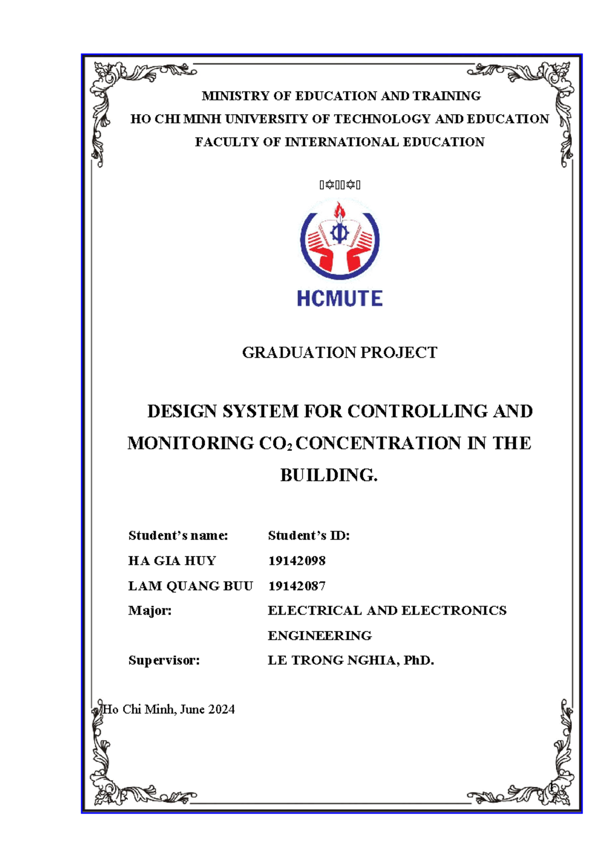 Graduation Project: CO2 Monitoring System Design for BMS (EE 2024) - Studocu
