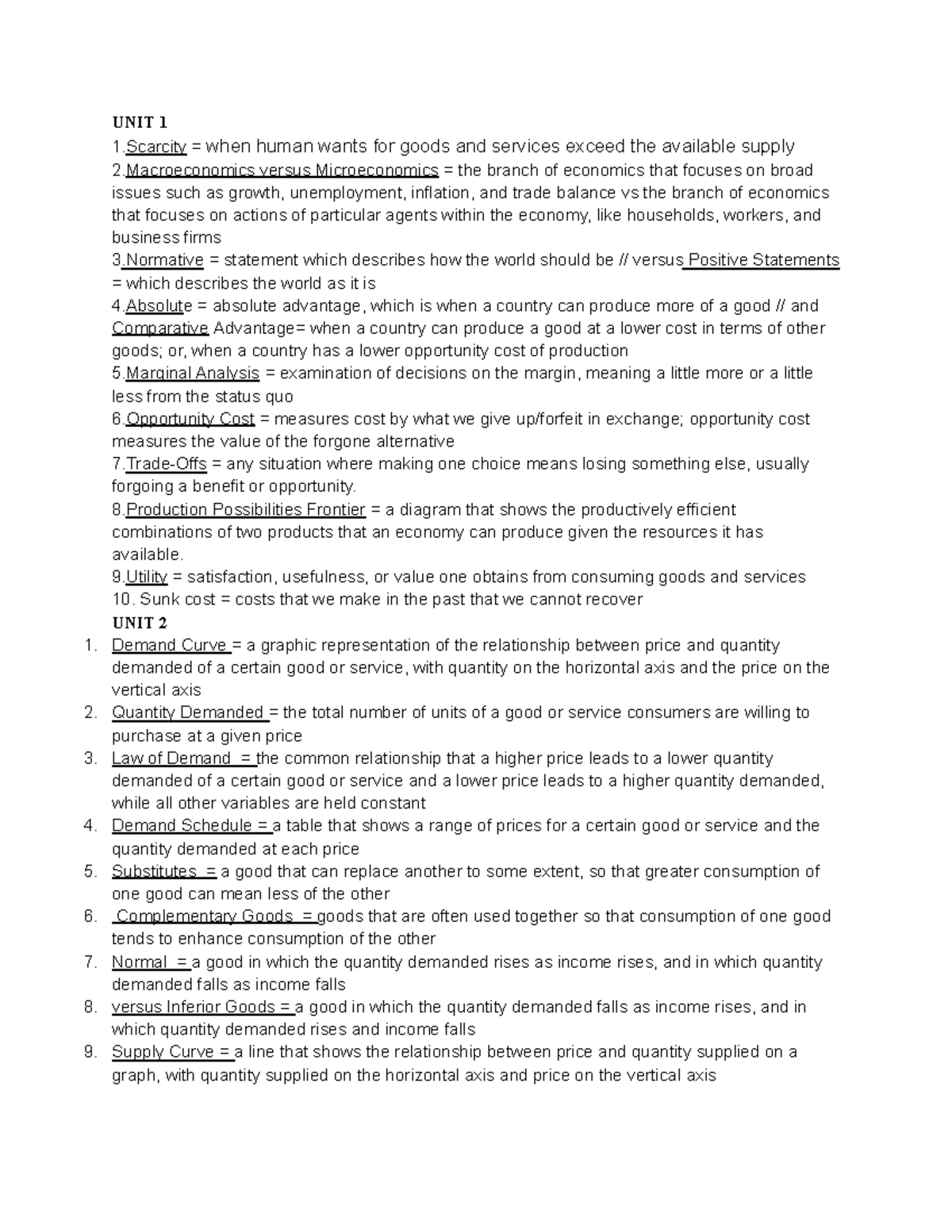 Macroeconomics Midterm Study Guide 2021 - Key Concepts & Definitions ...