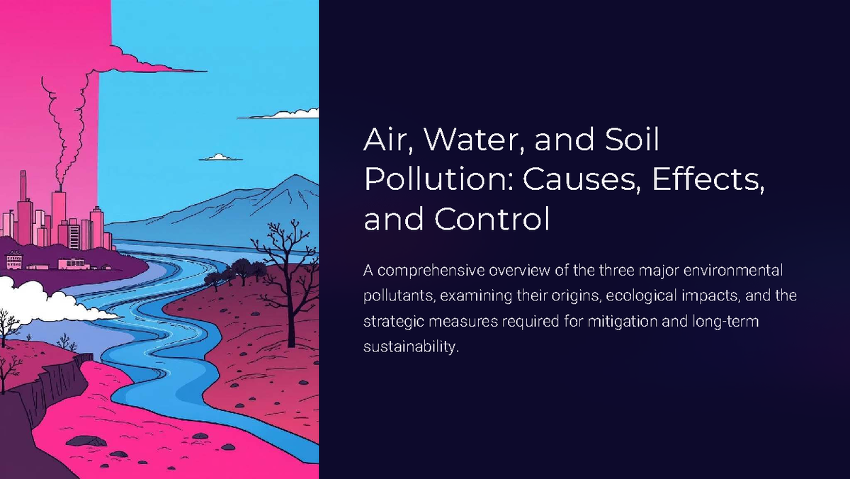 Air, Water, and Soil Pollution: Causes, Effects, and Control Overview ...