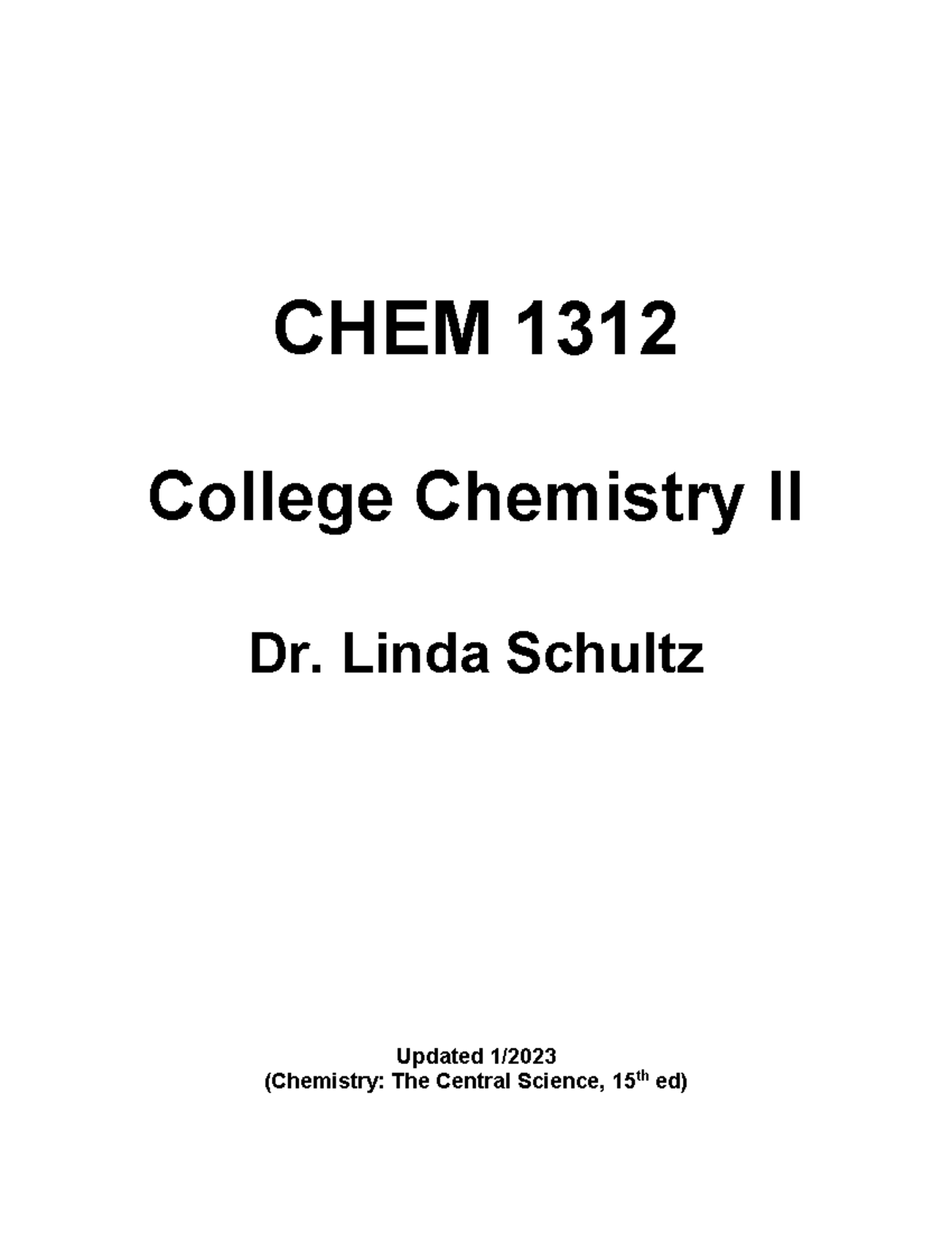 CHEM 1312 Final Exam Study Guide: Solutions, Kinetics, and Equilibria - Studocu