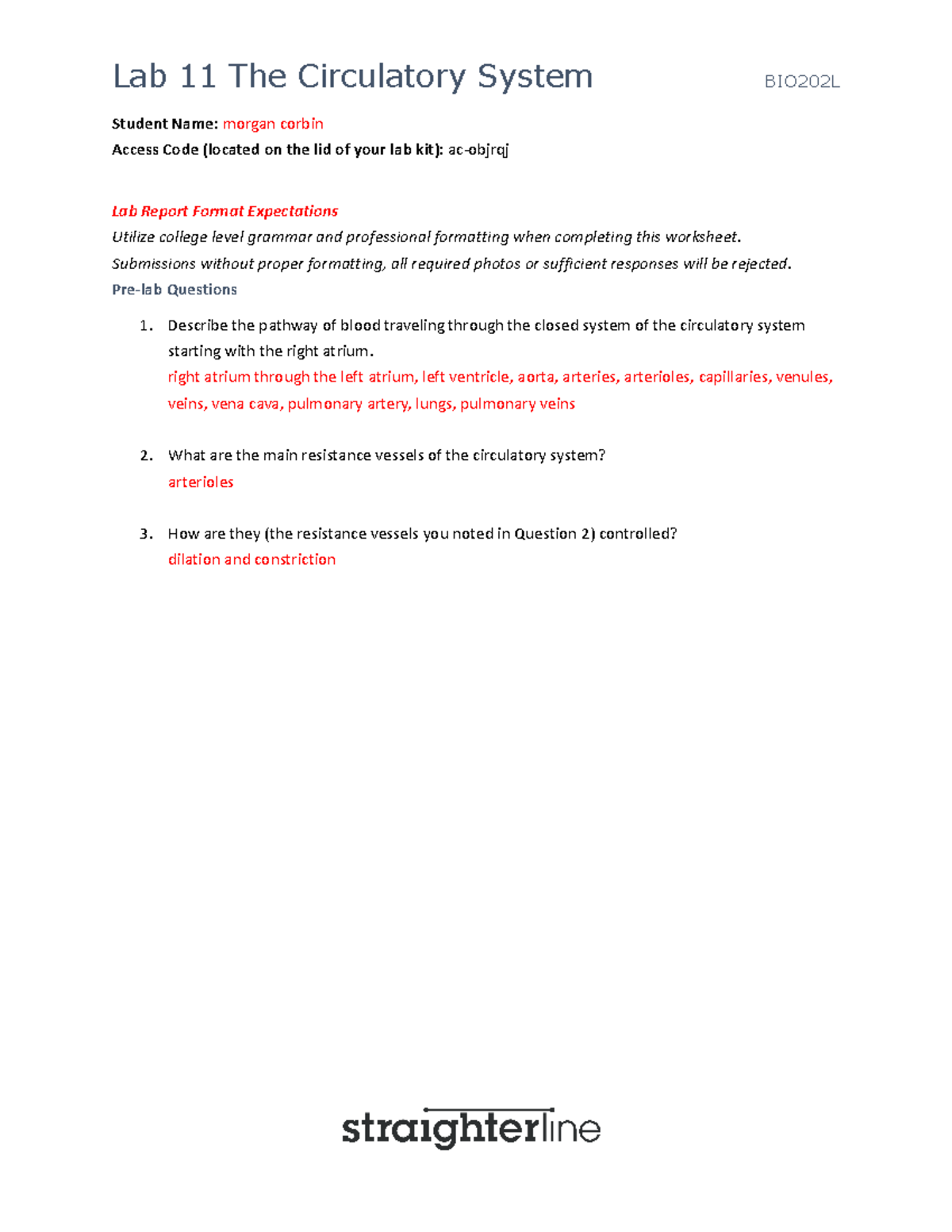 BIO202 Lab 11 - Circulatory System and Blood Pressure Analysis - Studocu
