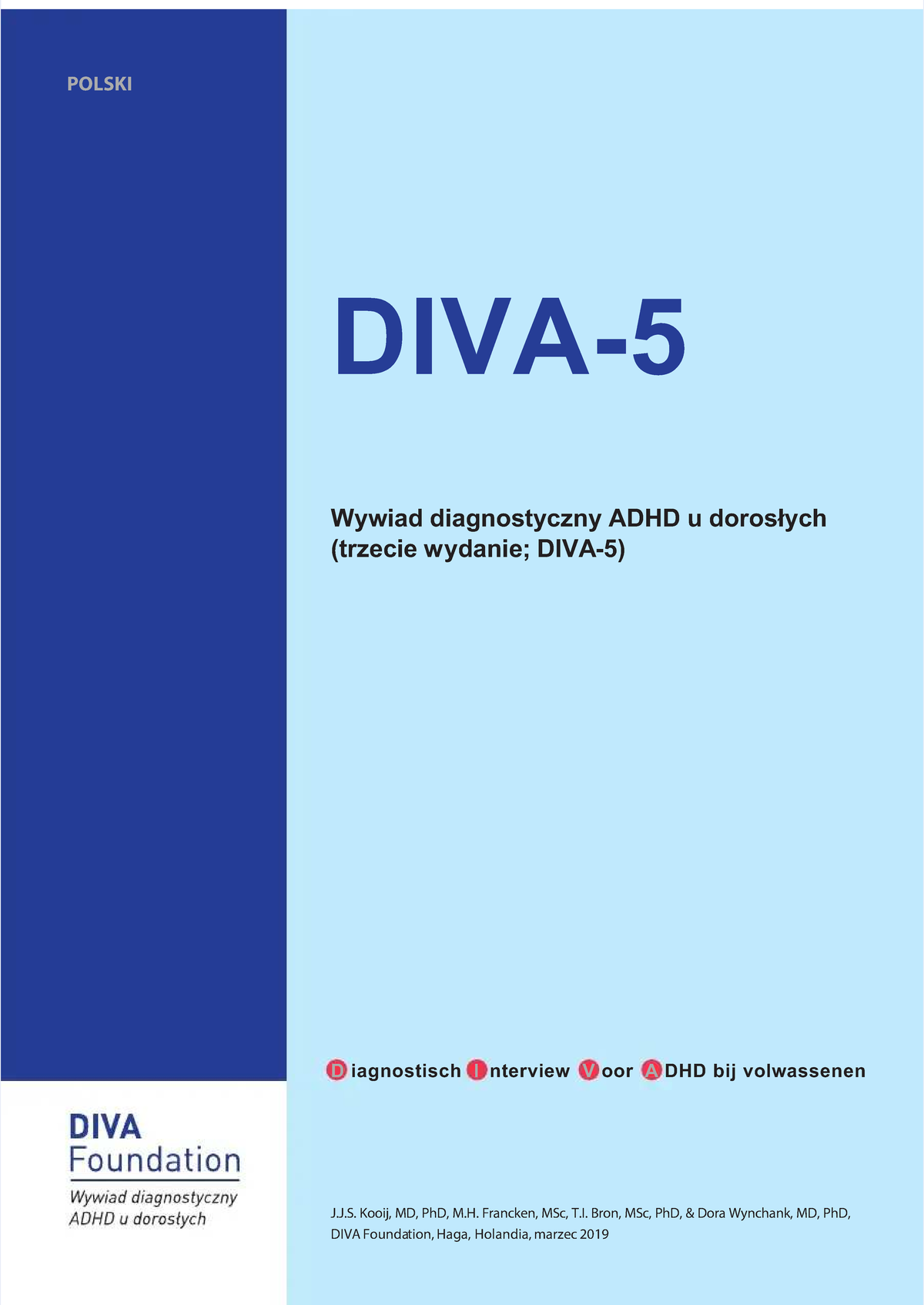 DIVA-5: Diagnostyka ADHD u Dorosłych - Wywiad i Kryteria DSM-5 - Studocu