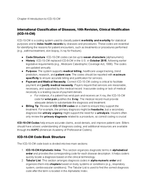 Chapter 7: Understanding Medical Necessity and Coding Guidelines - Studocu