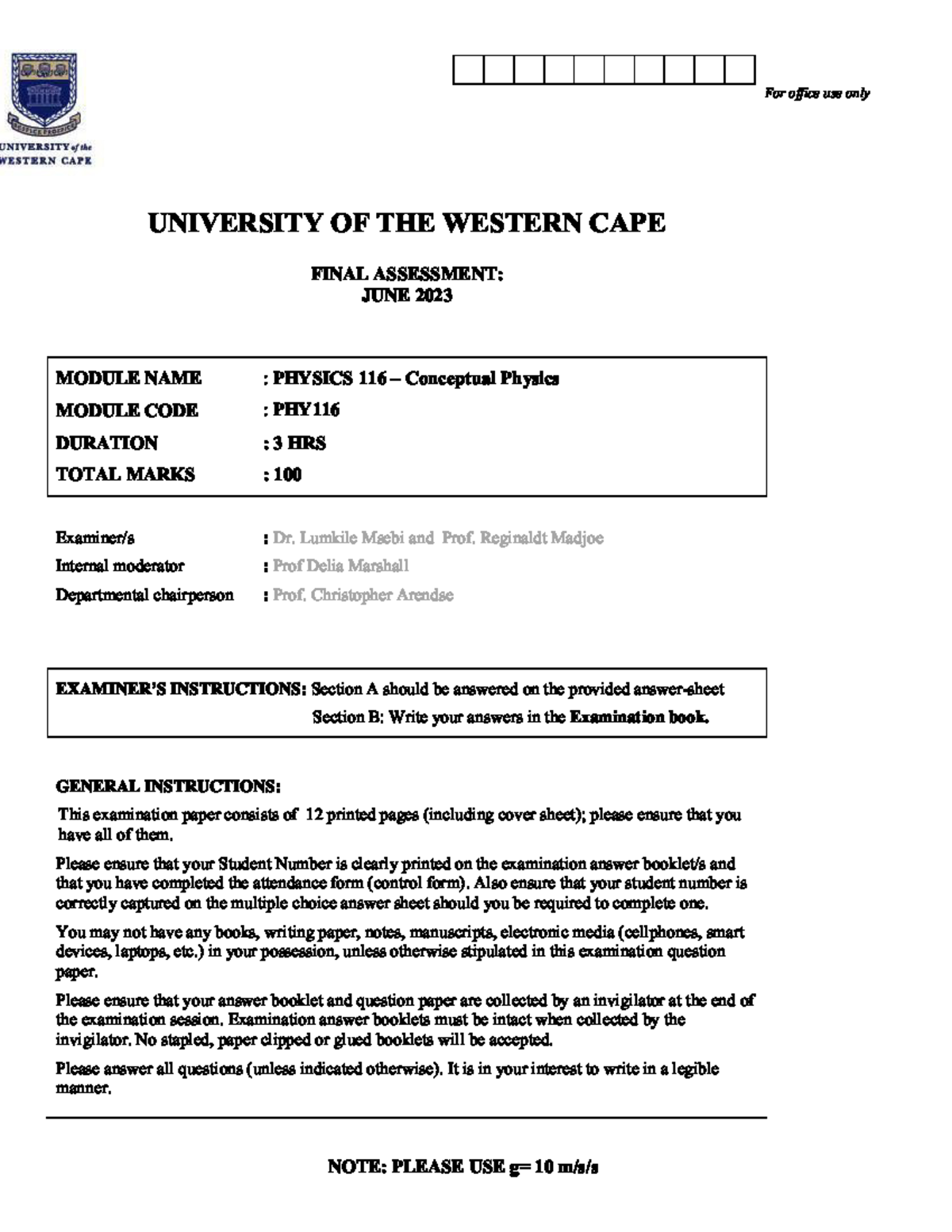 PHY116 2023 Final Exam Study Guide for Paul Hewitt Physics - Studocu