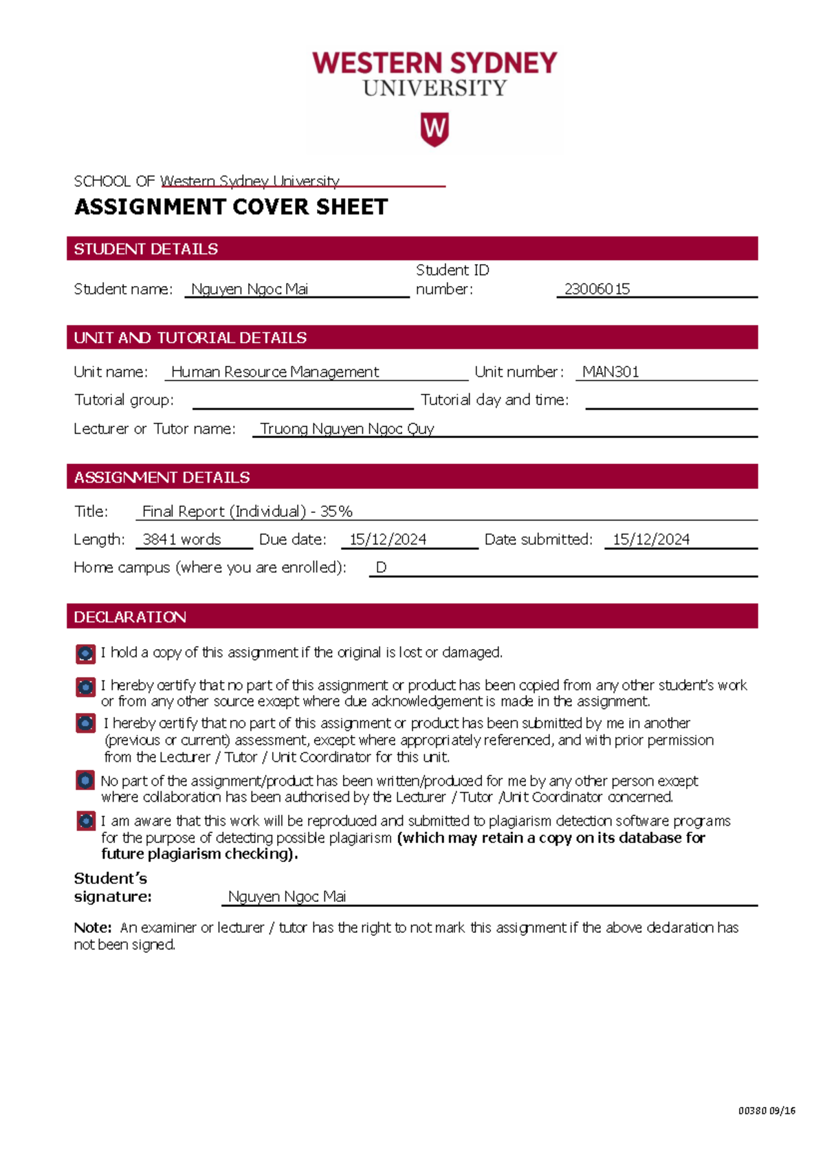 HRM-T324WSB-90 Final Report: Performance Management at Starbucks ...