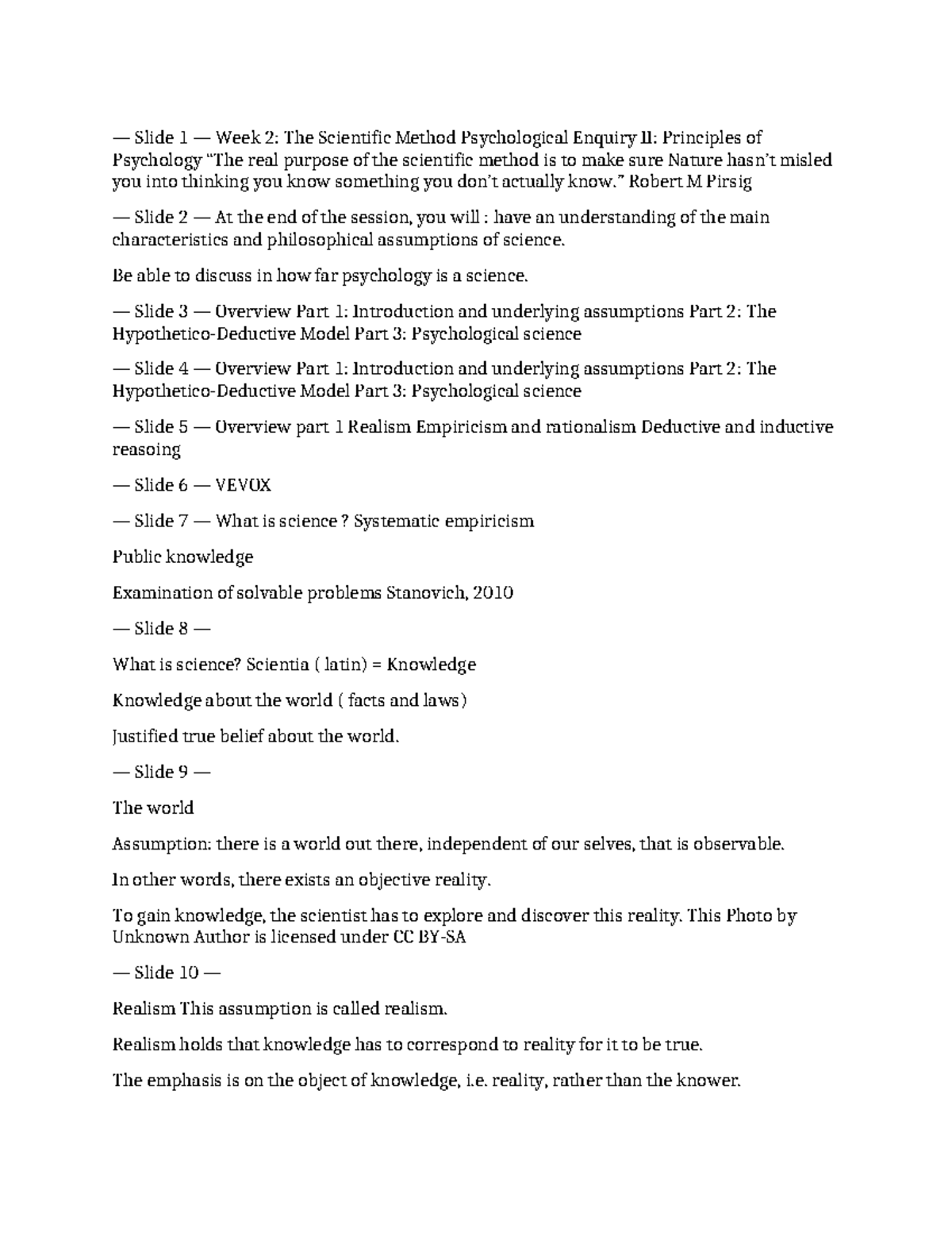 PSY2008: Scientific Method Lecture Notes and Key Concepts - Studocu