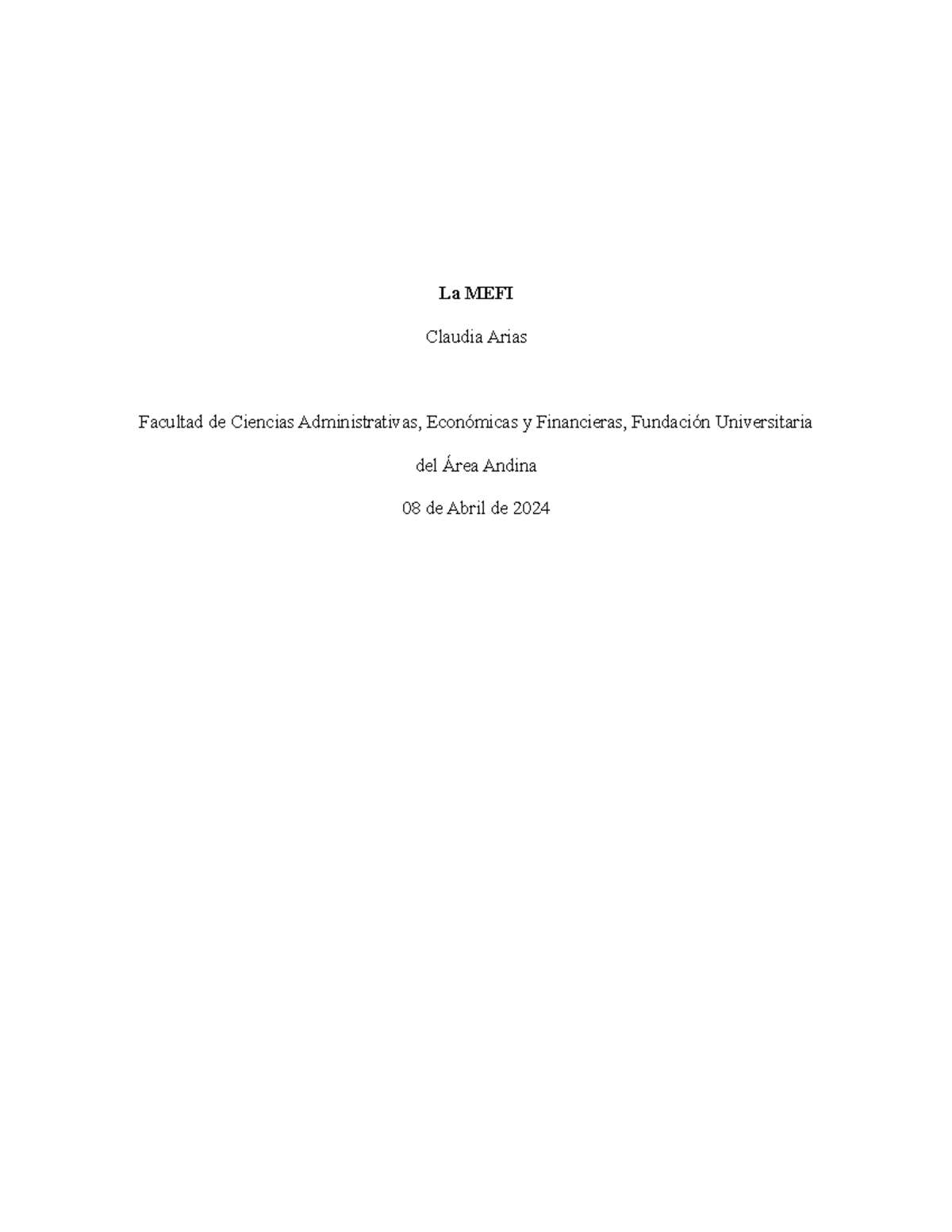 Matriz de factores internos MEFI La matriz MEFI también conocida como ...