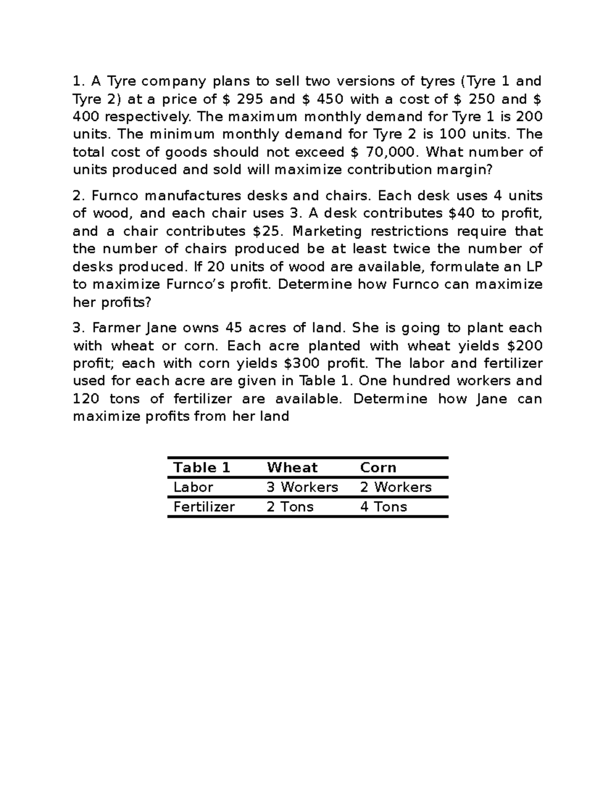 Optimization Example - PTKD: Maximizing Profit with LP Techniques - Studocu