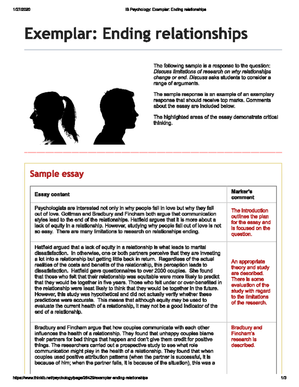 Ending relations - xzxzxzxz - IB Psychology: Exemplar: Ending ...