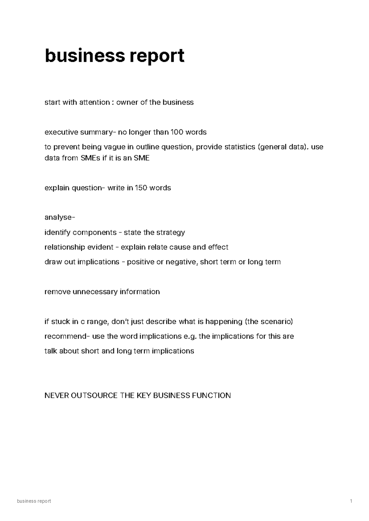 business report guide (simple guide) - business report start with ...