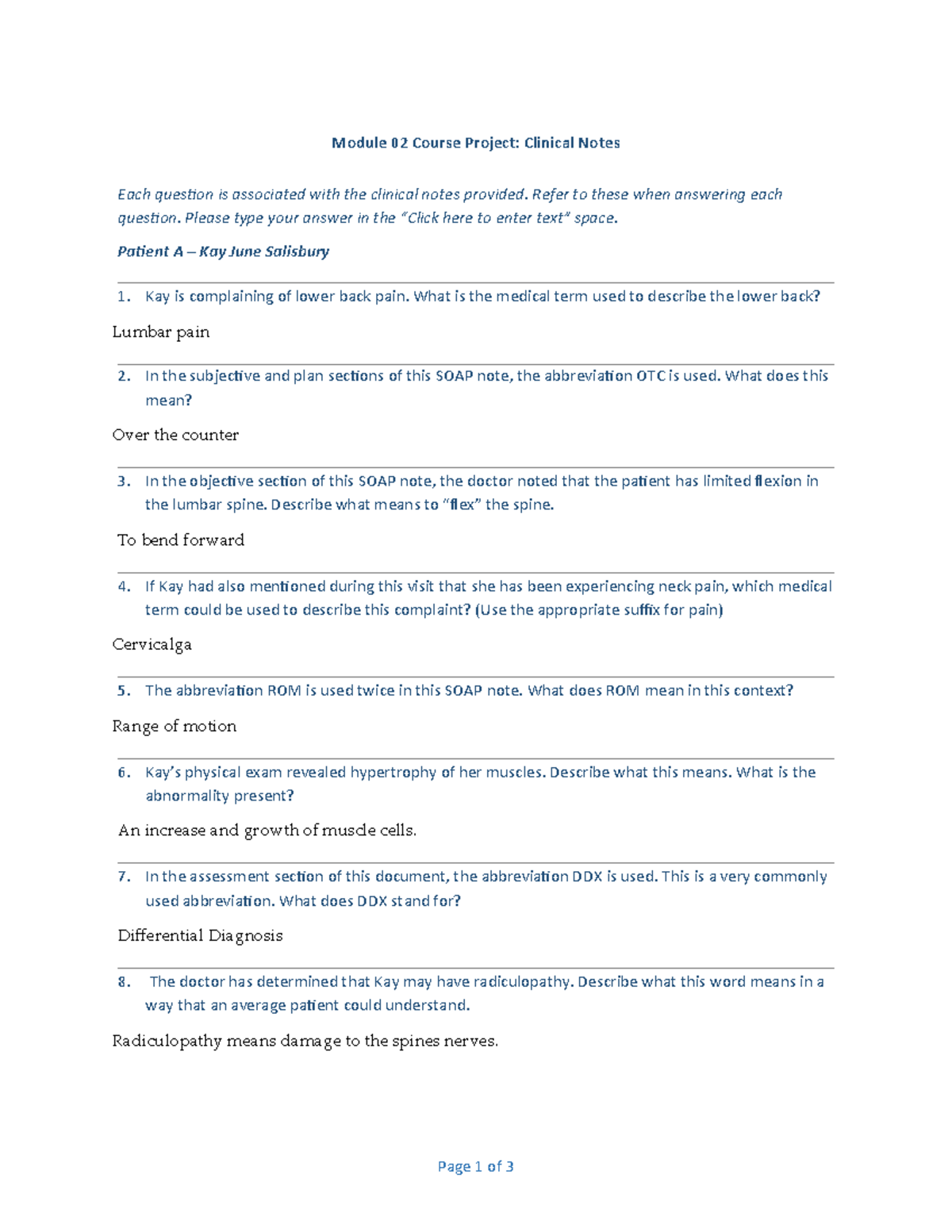 Mod02 Course Project Questions - Module 02 Course Project: Clinical ...