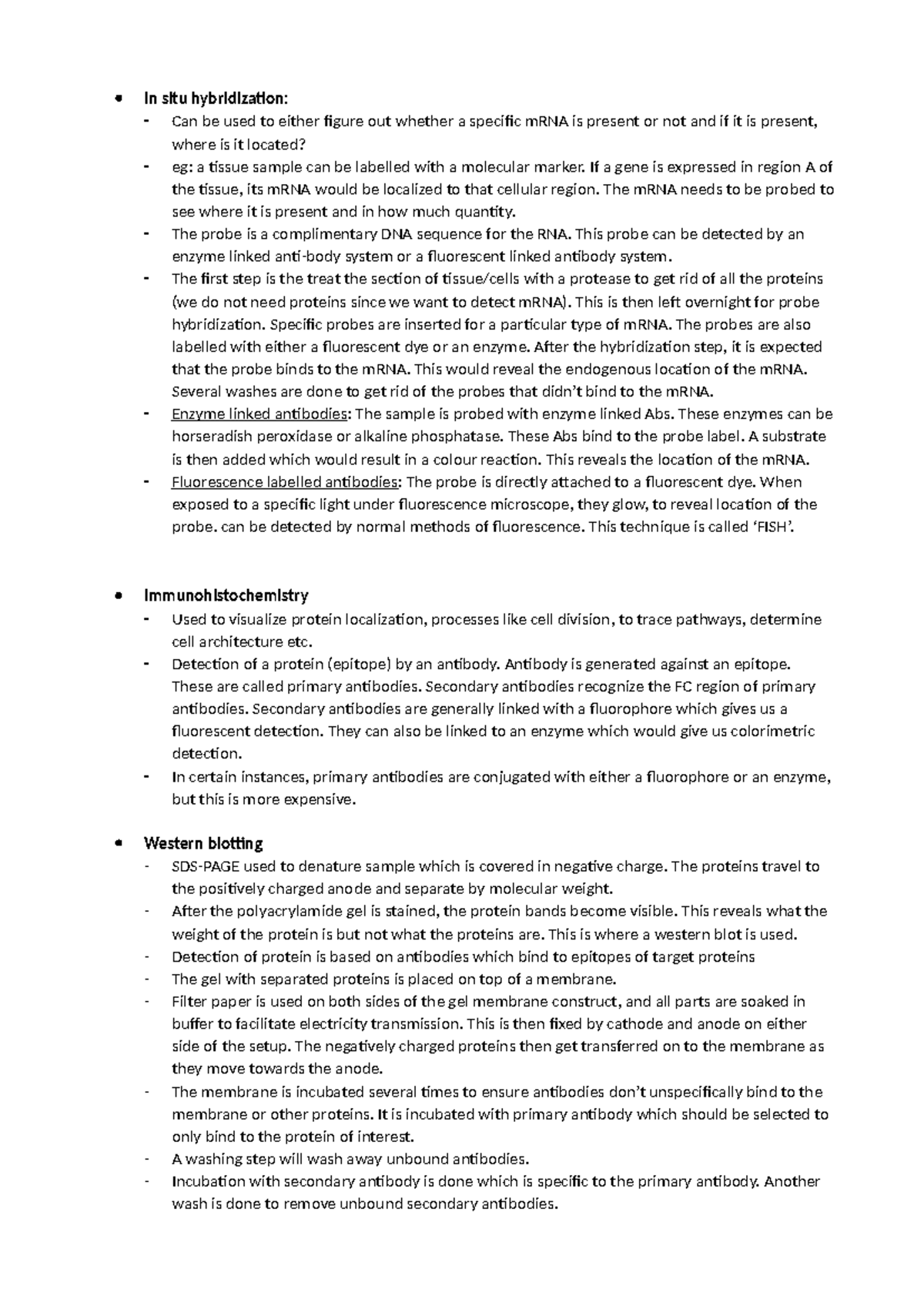 Lab Methods and Statistical Analysis Notes (Biostats Workshop) - Studocu