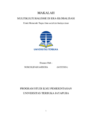 Ilmu Sosial Dan Budaya Dasar - MKDU4109 - Studocu