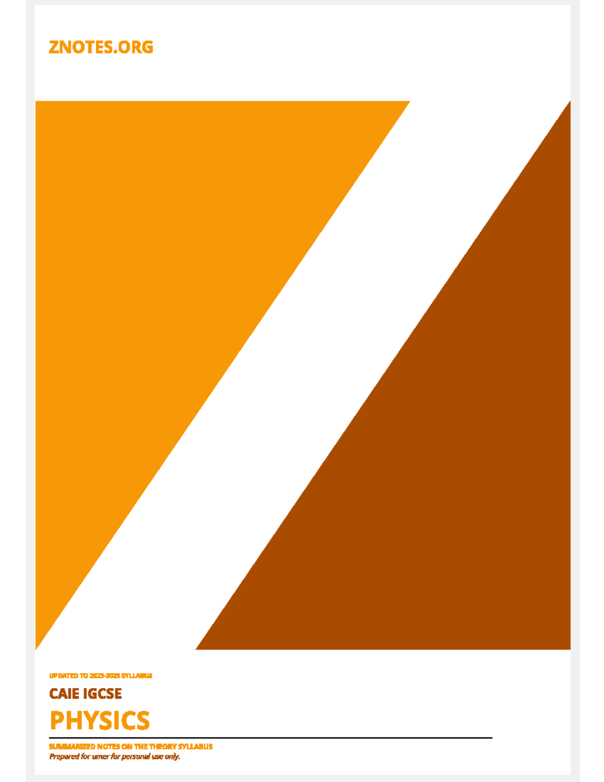 Znotes - chemistry revision notes for igcse chemistry 0620 - ZNOTES ...