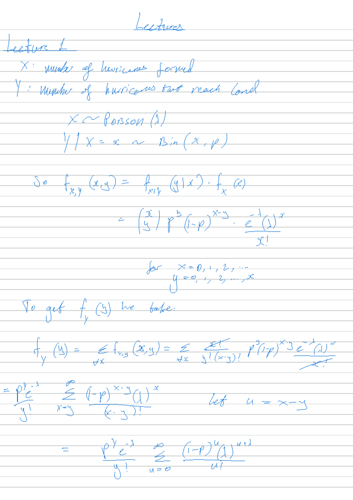 ST202 L10N - Lecture 10: Hurricanes and Conditional Distributions - Studocu