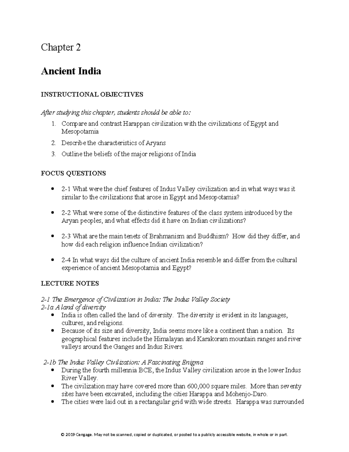 Chapter 2: Ancient India - Civilizations, Beliefs, and Society - Studocu